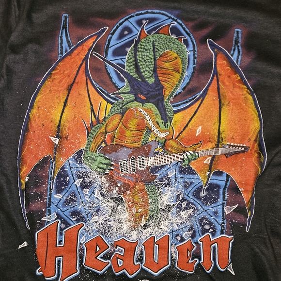 Hanes | Shirts | Vintage 985 Heaven Heavy Metal Rock Band Castle The ...